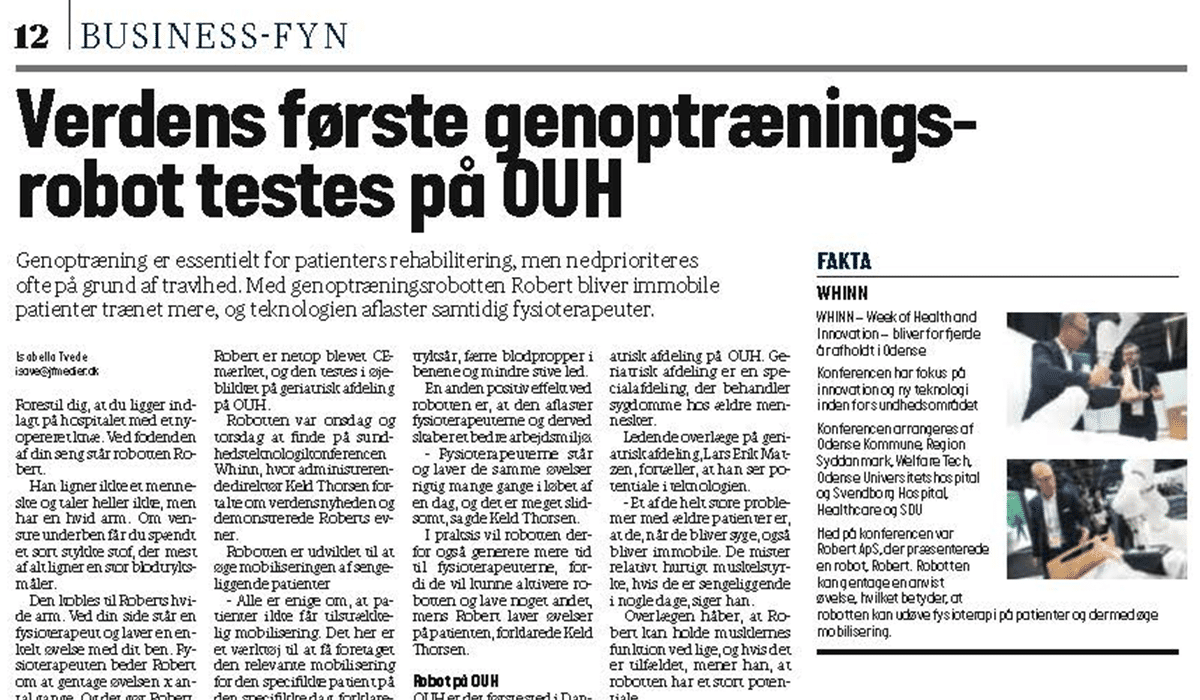 ROBERT® is now in use at first hospital in Denmark - Life Science Robotics