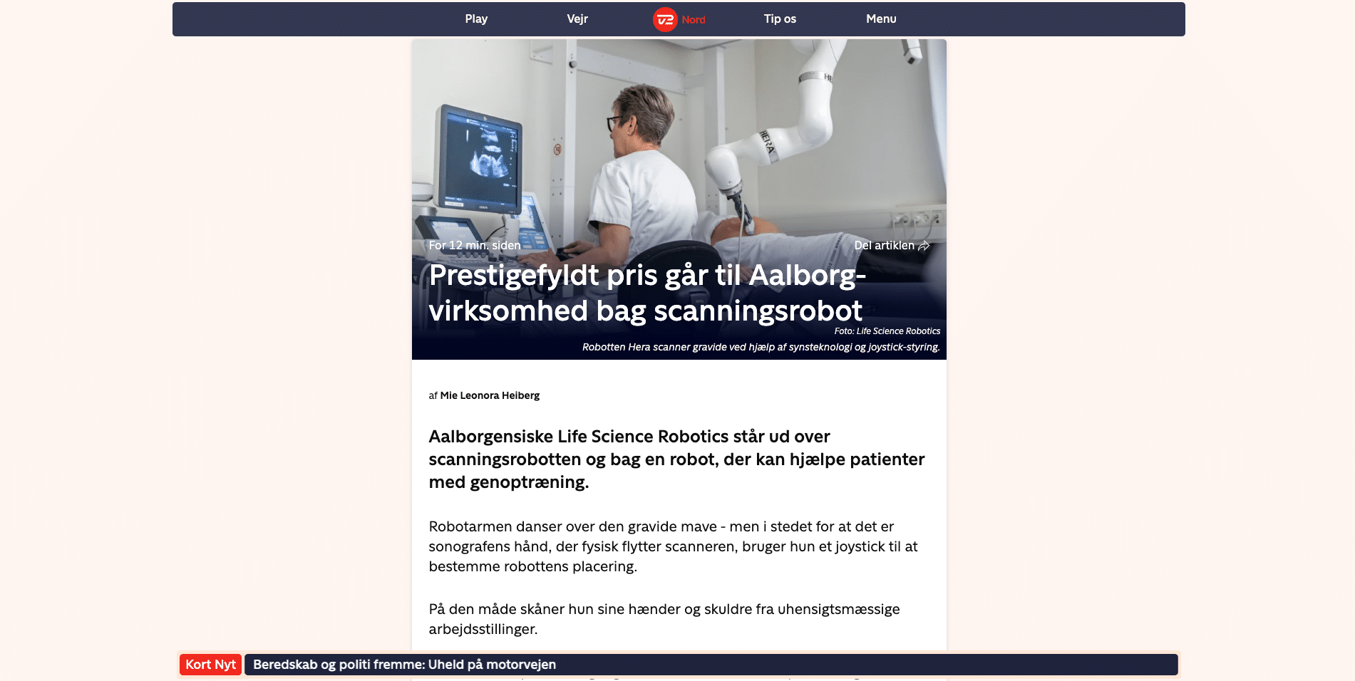Prestigefyldt pris går til Aalborg-virksomhed bag scanningsrobot - Life ...